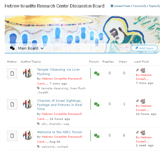 HIRC Forum is Live, Link Within | Matthew 18:20 | Hebrew Israelite ...
